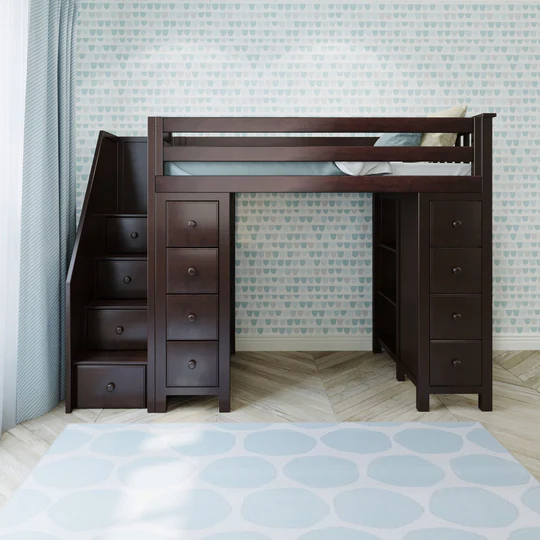 CHESTER TWIN STAIRCASE LOFT BED STORAGE STORAGE Kids2College Furniture chester-twin-staircase-loft-bed-storage-storage-kids2college-furniture